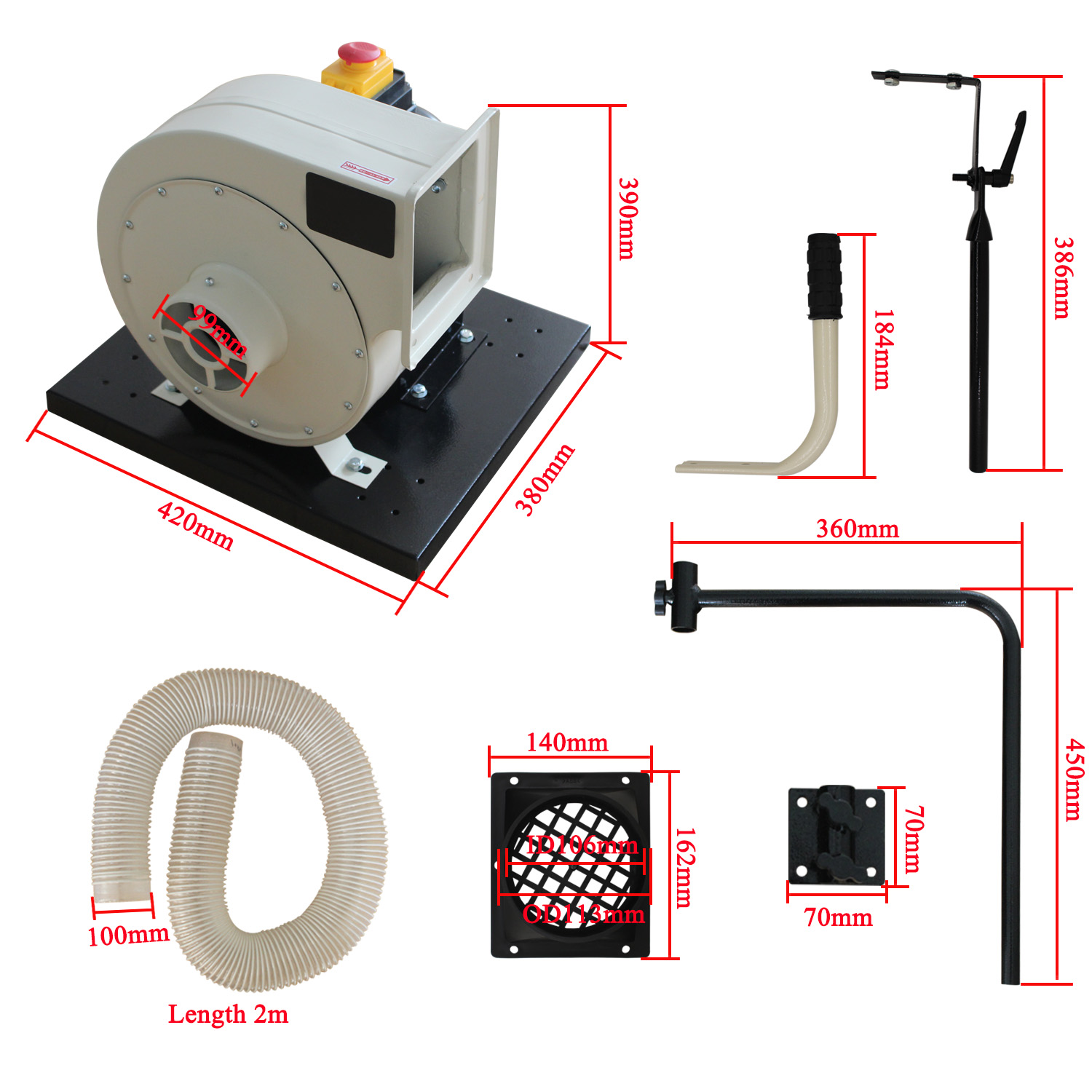 Woodworking Dust Collector 750w for wood shop -Induzon